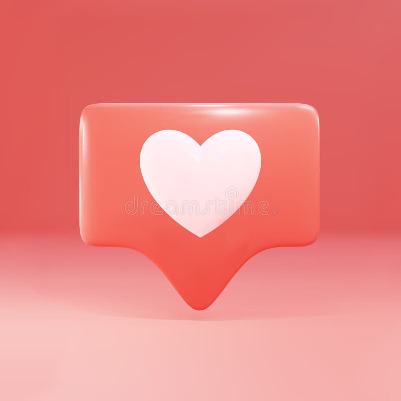 3d Like Notification Icon. Social Network App Icon. Vector Illustration ...