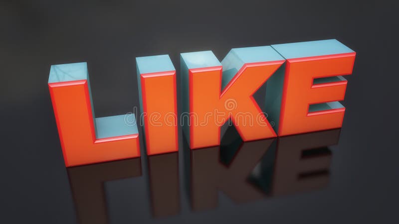 Like Text. Social Media Networking Concept Stock Illustration ...
