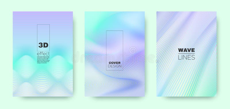 3d Line Banner. Wave Flow Poster Stock Vector - Illustration of ...