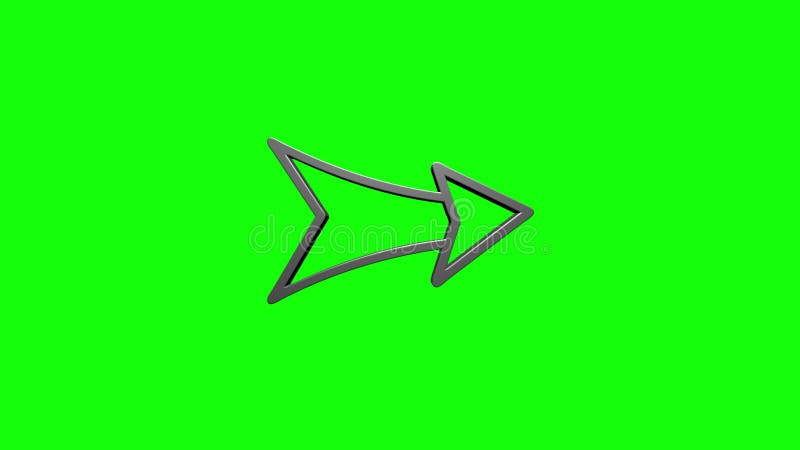 3D Line Icon Arrows for Text Animation on Empty Background. Motion ...