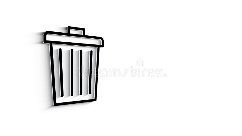 Trash Lid Animation Opening and Closing. Trash Bin Animation Stock ...