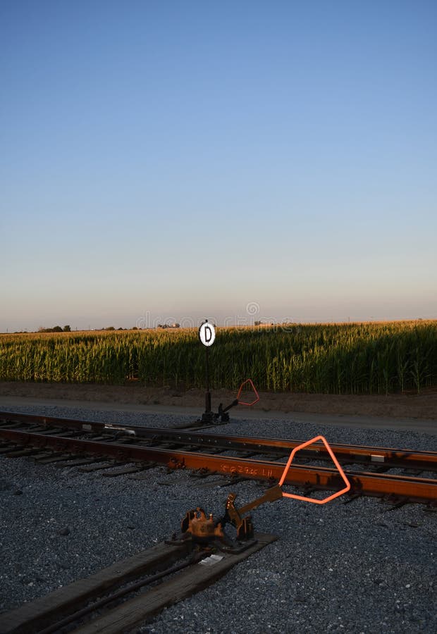 The D. Line Train the Switch at Sunset Stock Photo - Image of direction ...