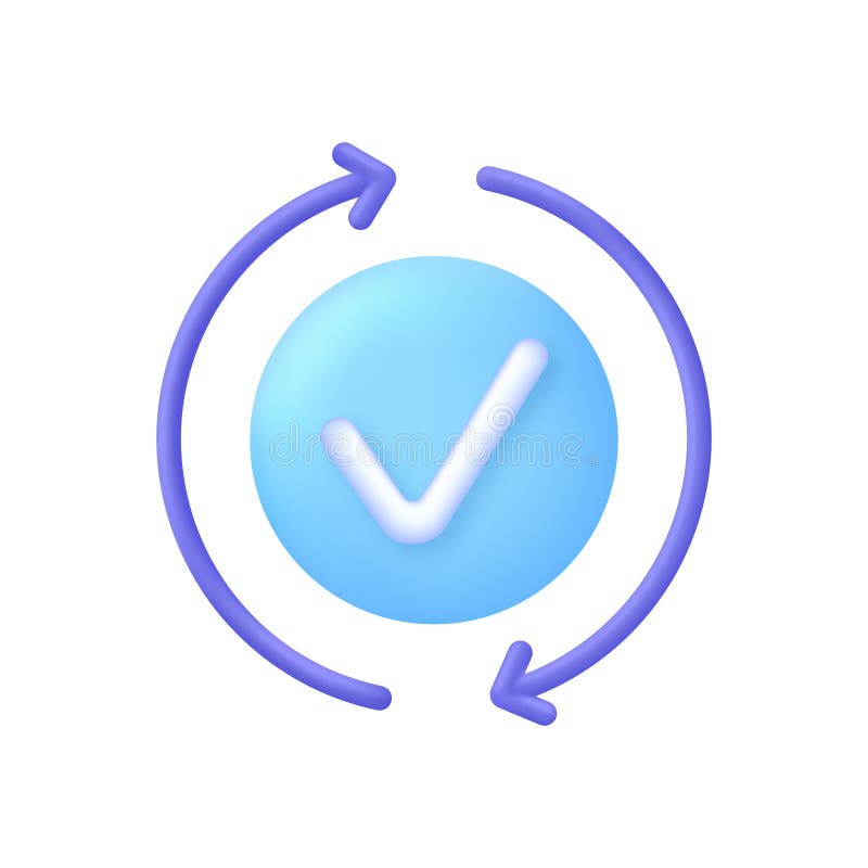 3D Linear Update or Easy Transaction Icon. File Exchange Icon Stock ...