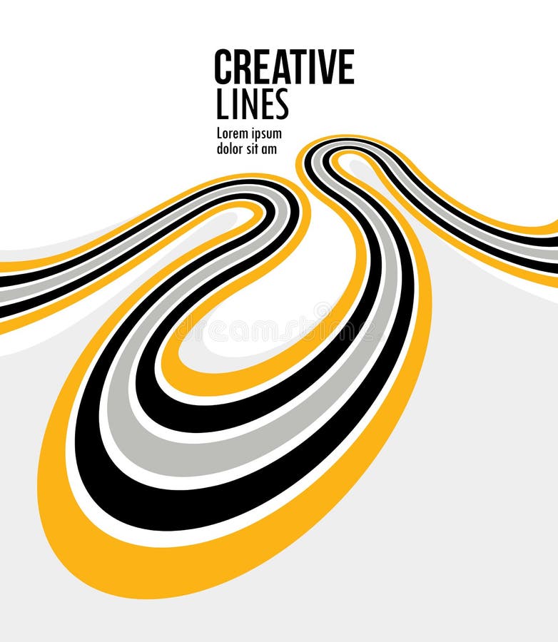 3D Lines in Motion Vector Abstract Background, Creative and Dimensional ...