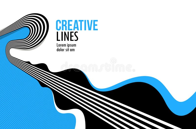 3D Lines in Motion Vector Abstract Background, Creative . Stock Vector ...