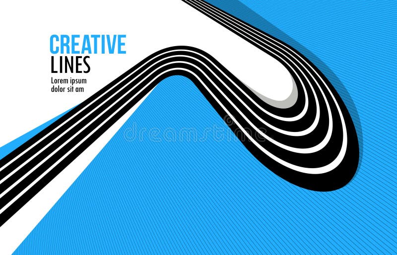 3D Lines in Motion Vector Abstract Background, Creative and Dimensional ...