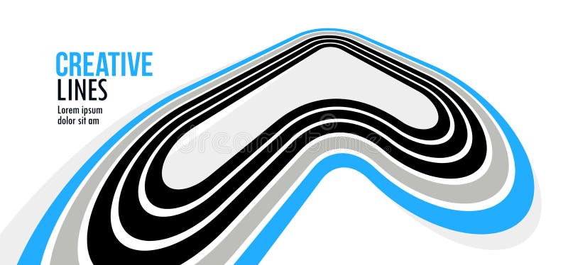 3D Lines in Motion Vector Abstract Background, Creative and Dimensional ...