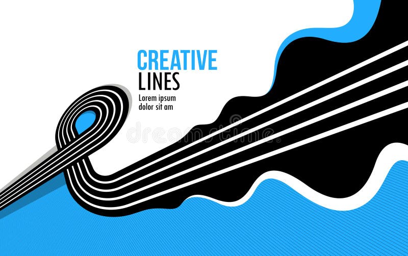 3D Lines in Motion Vector Abstract Background, Creative and Dimensional ...