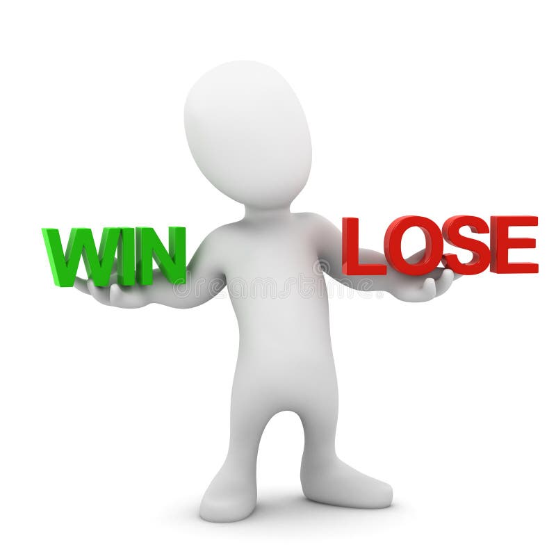 3d Little can win or lose stock illustration. Illustration of little ...