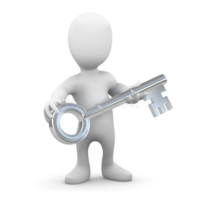 Little Man Holding Key Stock Illustrations – 103 Little Man Holding Key ...