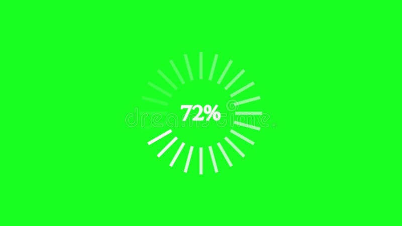 Loading Animation on Green Background, Loading with Percentage in ...