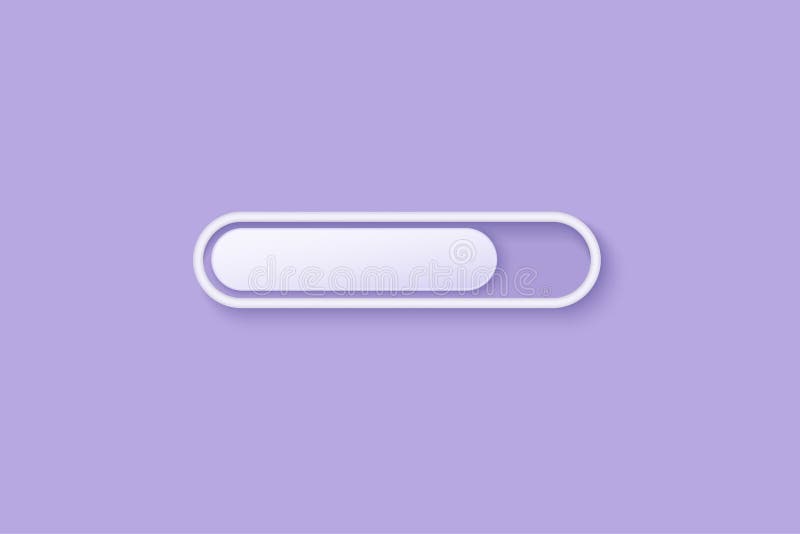 3D Loading Bar Icon on Purple Background. Project Progress Data for ...