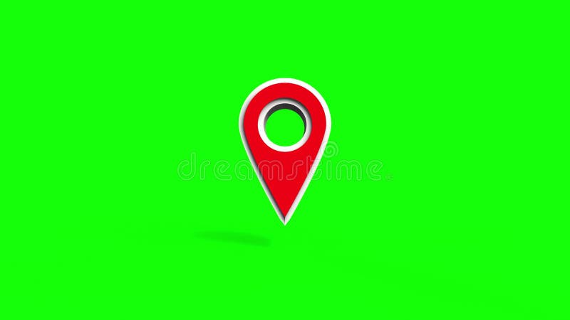 3D Location or Map Pin Icon Symbol Animation Loop Stock Footage - Video ...