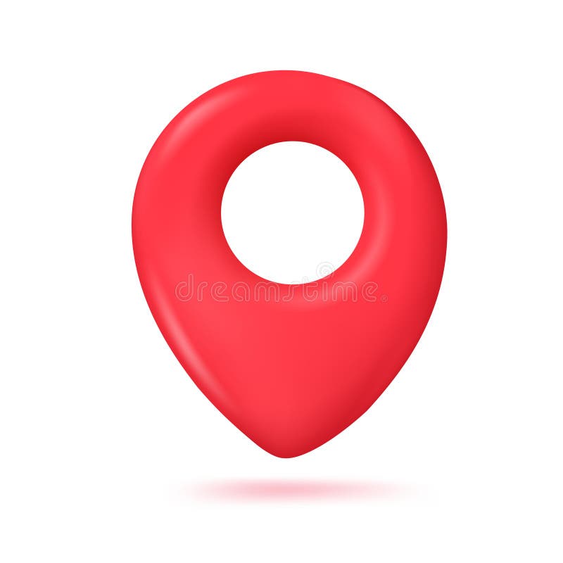 3D Location Pin. Red Pin for Tracking the Location of the Product at ...