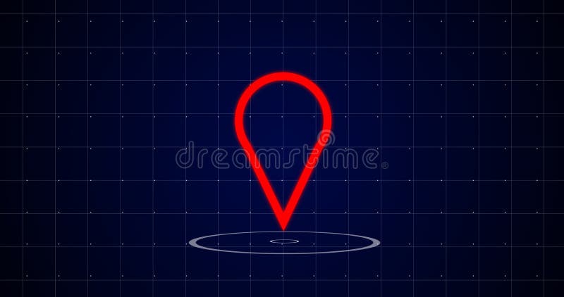 3D Location Pinpointer with Circles Forming Under it. Stock ...