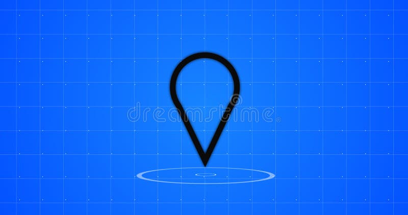 3D Location Pinpointer with Circles Forming Under it. Stock ...