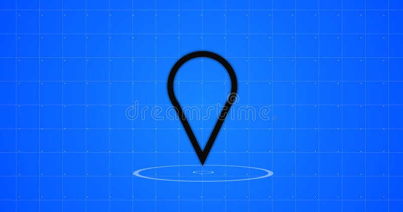 3D Location Pinpointer with Circles Forming Under it. Stock ...