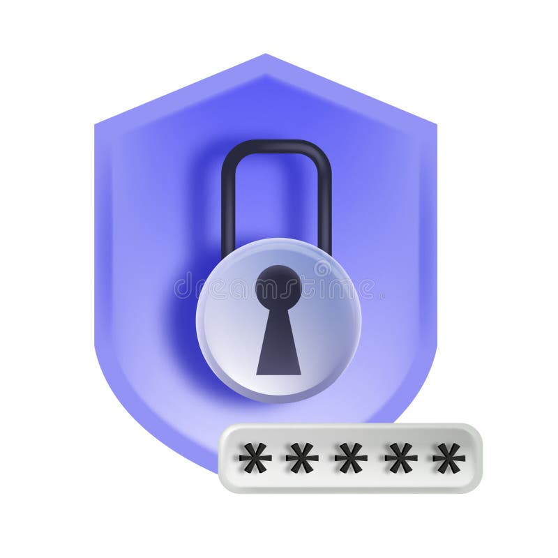 3D Lock Icon, Vector Secure Log in Clipart, Secure Password Web Concept ...