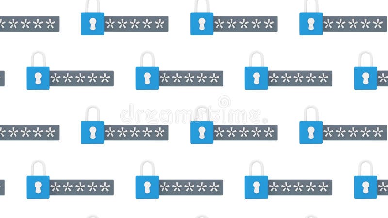 3d Lock and Password Field Minimal Motion Art Seamless Pattern 4k ...