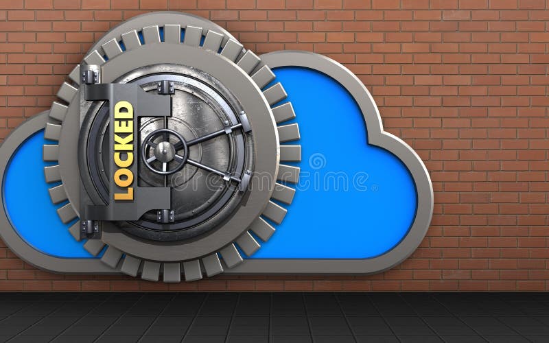 3d Locked Vault Door Metal Safe Stock Illustration - Illustration of ...