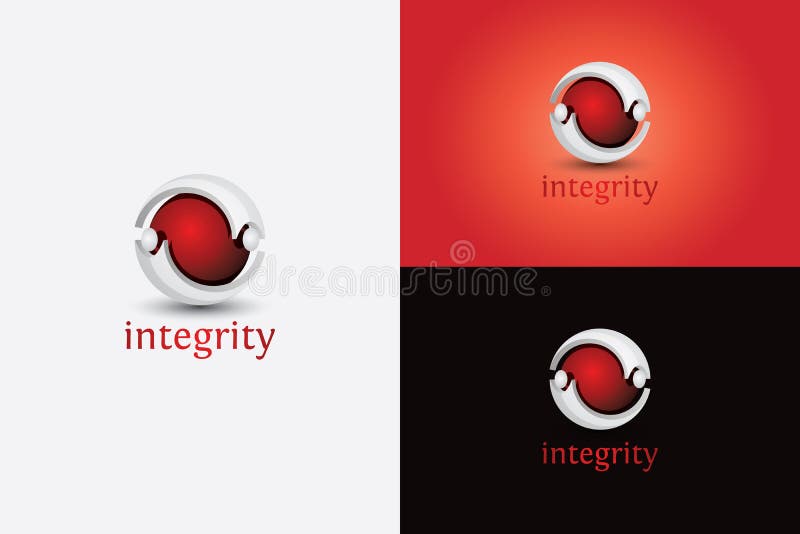 3D logo concept integrity stock illustration. Illustration of graphic ...