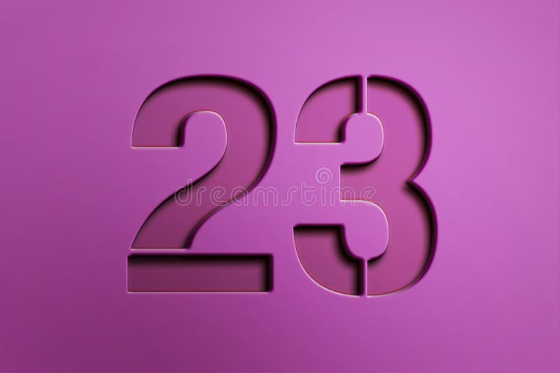 Cute 3d Pink Number 23 Logo Design. Stock Illustration - Illustration ...
