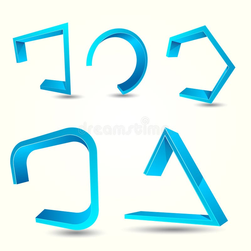 3D Logo Design Shape stock vector. Illustration of identity - 87708463