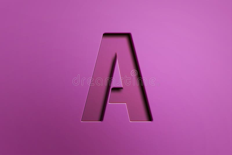 Cute 3d Pink Letter a Logo Design. Stock Illustration - Illustration of ...