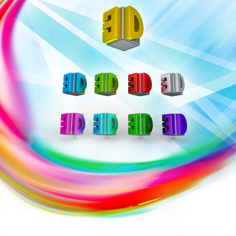 3D logo stock illustration. Illustration of dimensional - 42297666