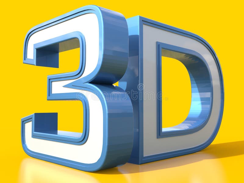 3D Logo Isolated on Blue Background with Reflection Effect. 3d ...
