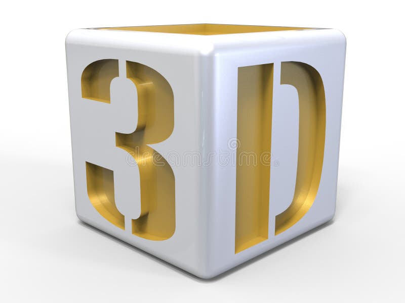 3D Logo Isolated on White Background with Reflection Effect. Stock ...