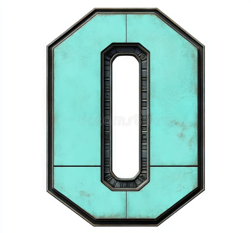 The 3D Logo for the Number 0 Features a Cyber Technology Abstract ...