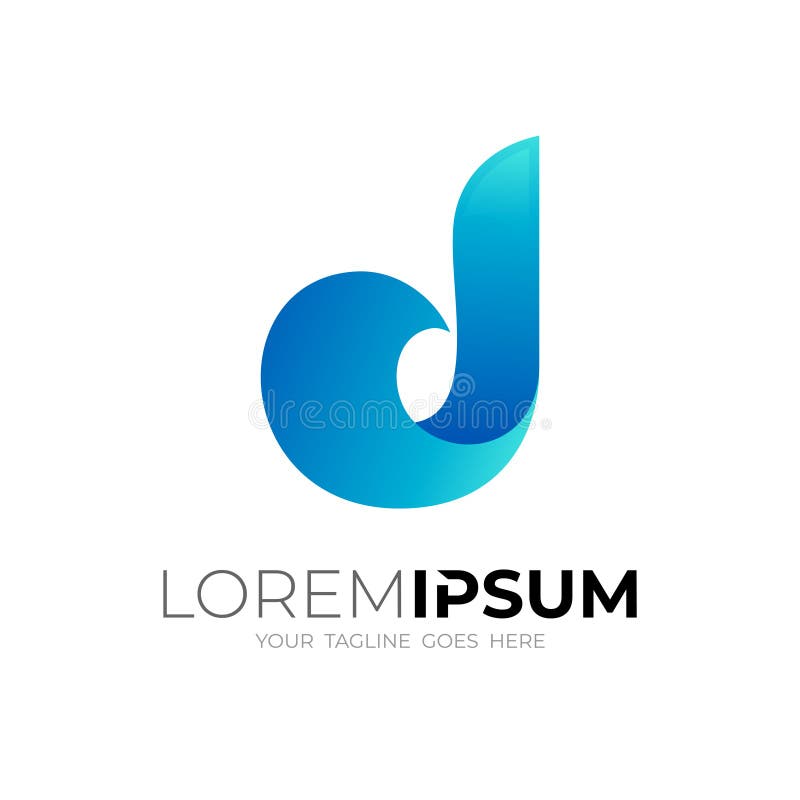 Letter D Wave Symbol Logo Stock Illustrations – 313 Letter D Wave ...