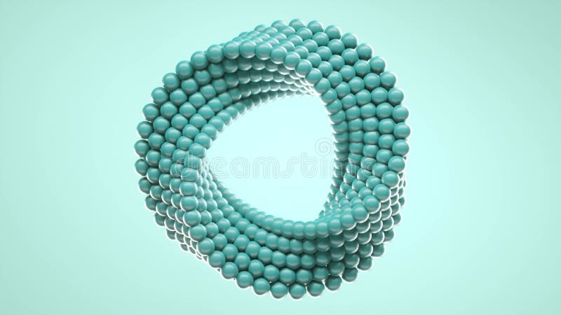 3D Loop Animation of Spinning Balls Molded into Uneven Circle Stock ...
