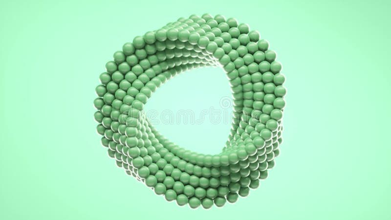 3D Loop Animation of Spinning Balls Molded into Uneven Circle Stock ...