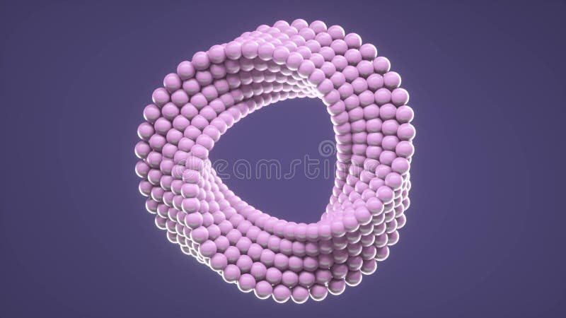 3D Loop Animation of Spinning Balls Molded into Uneven Circle Stock ...