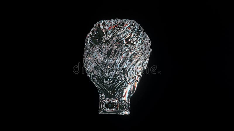 3D chrome skull stock illustration. Illustration of halloween - 5635145