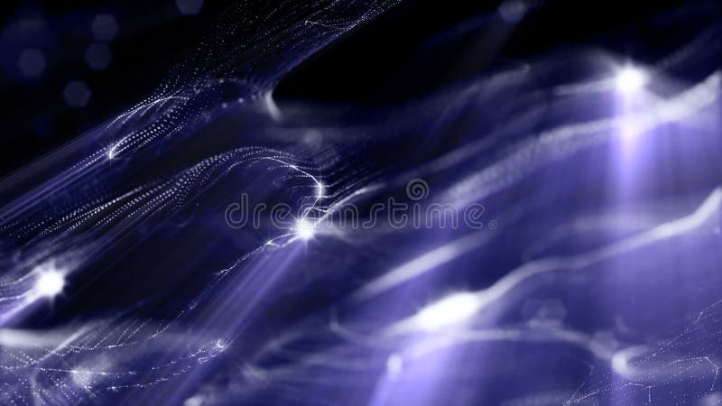 3d Loop Particles Animation with Depth of Field, Bokeh and Light Rays for Interesting Background ...