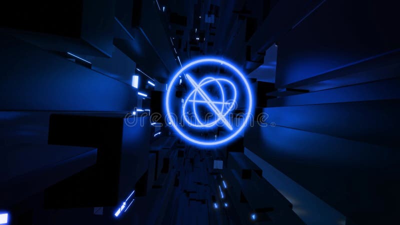 3d Looped Abstract Background with Data Blocks. Information Technology ...