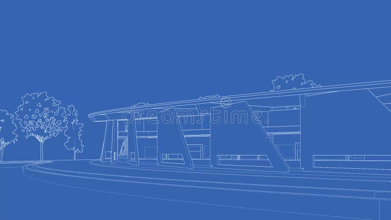 3D Looped Animation of Building Project Stock Video - Video of design ...