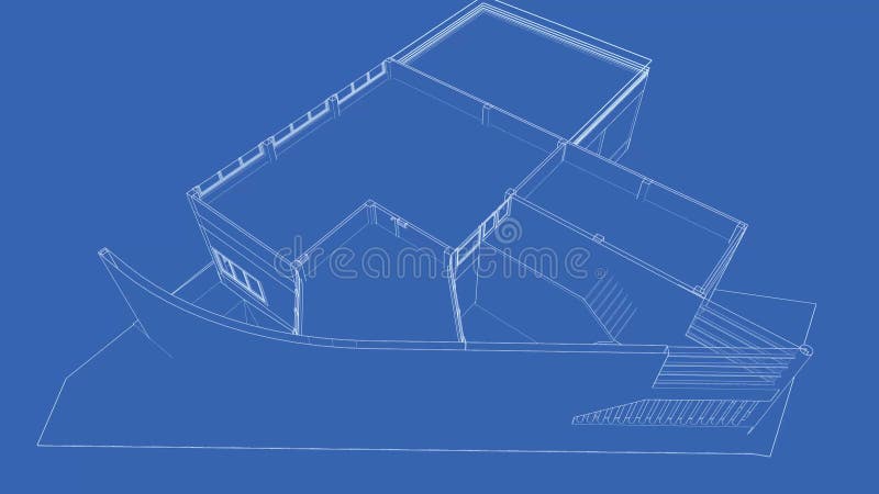 3D Looped Animation of Building Project Stock Footage - Video of design ...