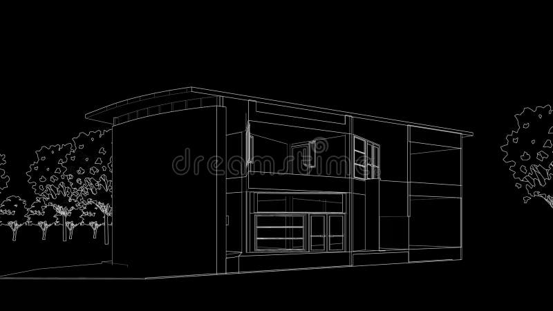 3D Looped Animation of Building Project Stock Footage - Video of ...