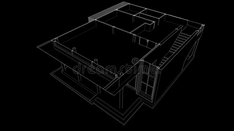 3D Looped Animation of Building Project Stock Footage - Video of ...