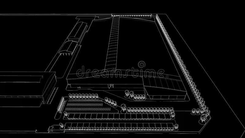 3D Looped Animation of Building Project Stock Footage - Video of draw ...
