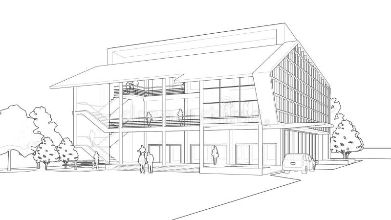 3D Looped Animation of Building Project Stock Footage - Video of ...