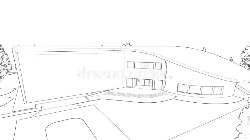 3D Looped Animation of Building Project Stock Video - Video of facade ...