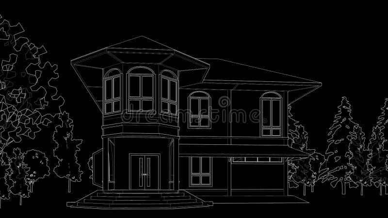 3D Looped Animation of Building Project Stock Footage - Video of ...