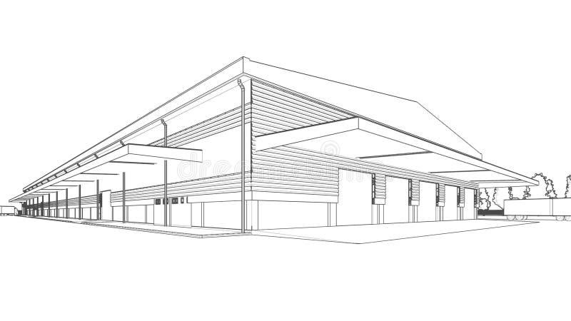 3D Looped Animation of Building Project Stock Video - Video of concept ...