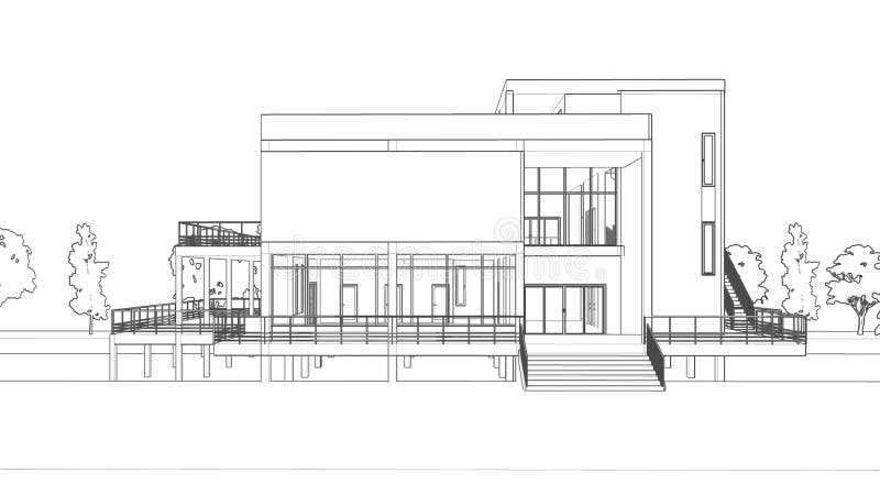 3D Looped Animation of Building Project Stock Video - Video of modern ...