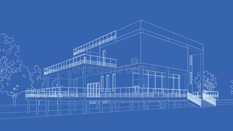 3D Looped Animation of Building Project Stock Footage - Video of ...